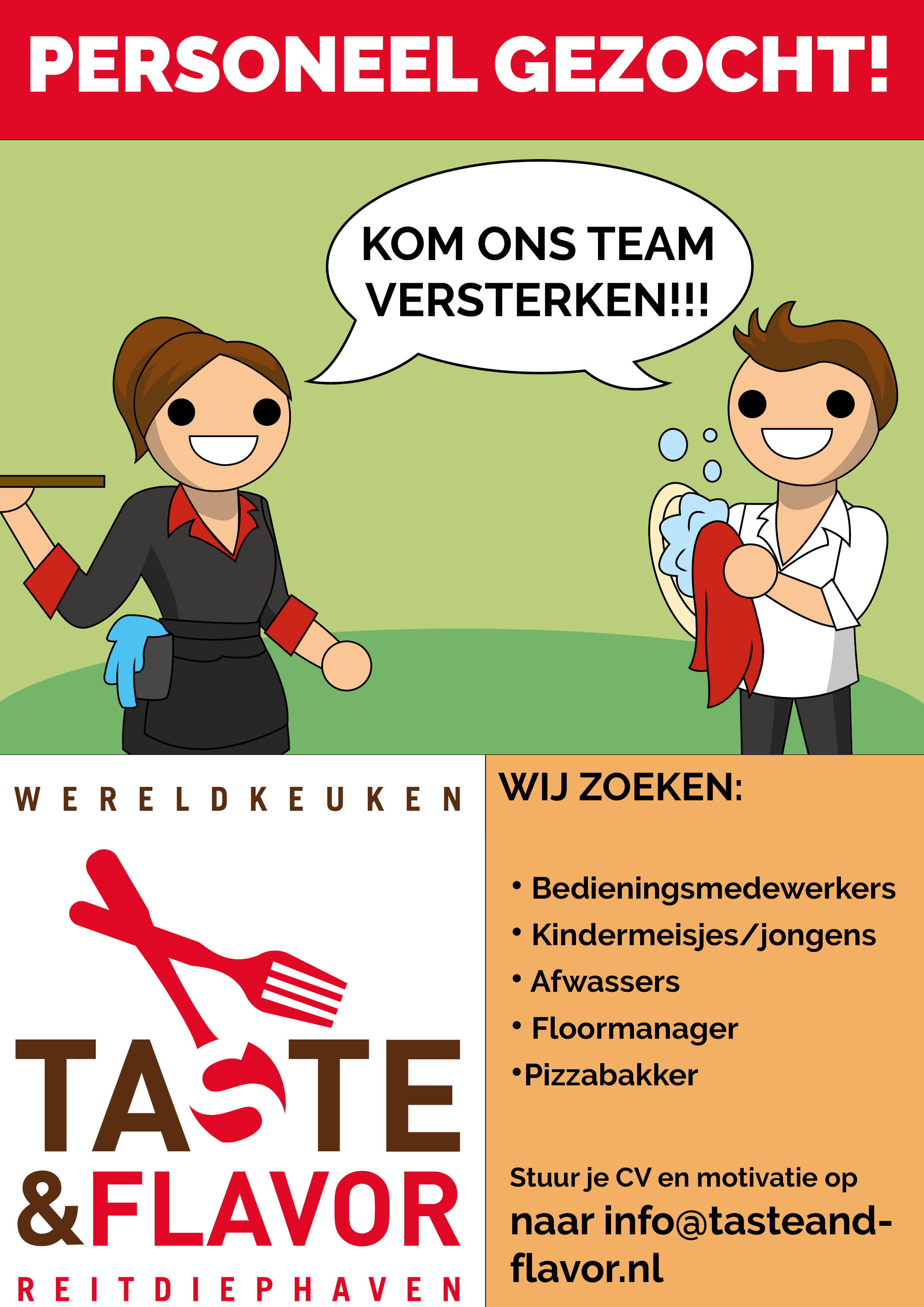 Vacatures, werken bij Taste and Flavor